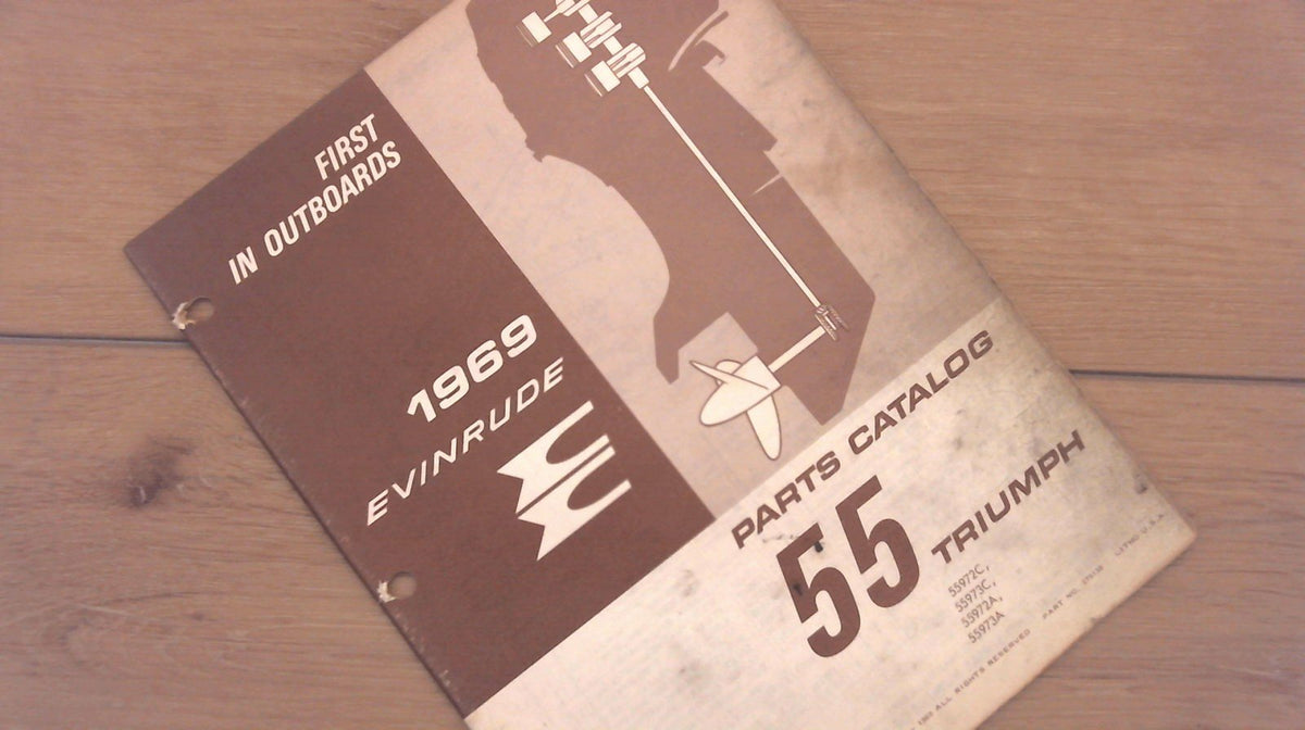 1969 Evinrude 55HP Triumph 55972C 55973C 55972A 55973A Parts Catalog ...