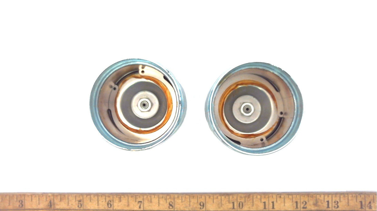 Pair of Bearing Buddy Model 2441 Trailer Wheel Bearing Protectors Chro ...