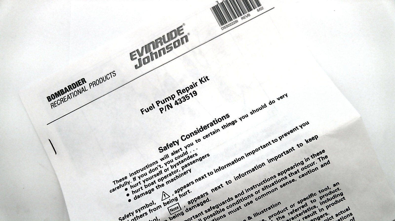 Johnson Evinrude OMC 438616 Fuel Pump Repair Kit – Pine Lake Parts