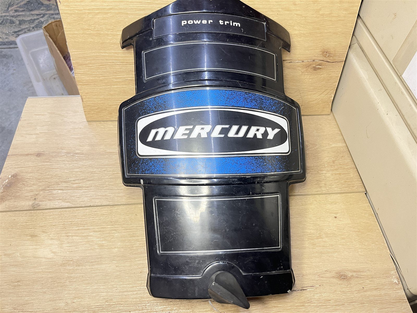 Mercury Power Trim 5631A 4 Front Cover/Shield/Emblem/Medallion/Facepla ...