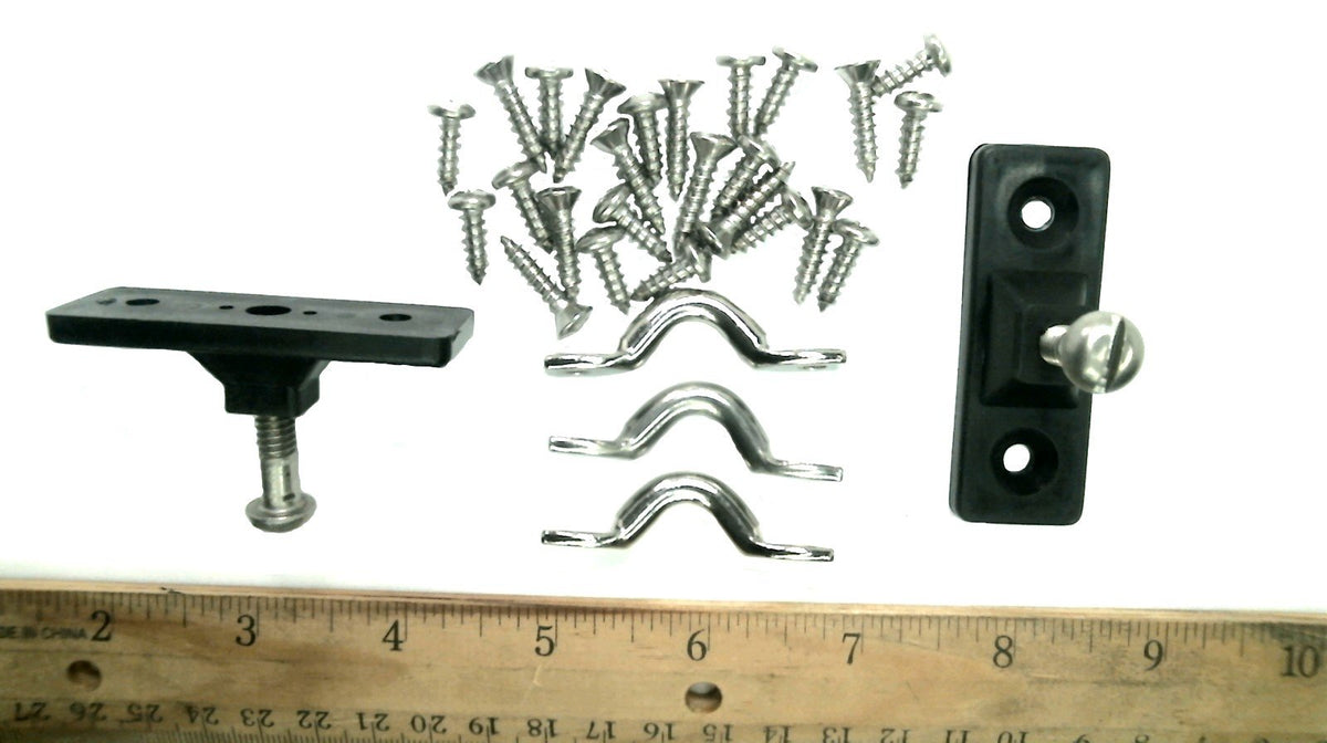 Pair of Side Mount Deck Hinges & 3 Pad Eyes W/Screws – Pine Lake Parts