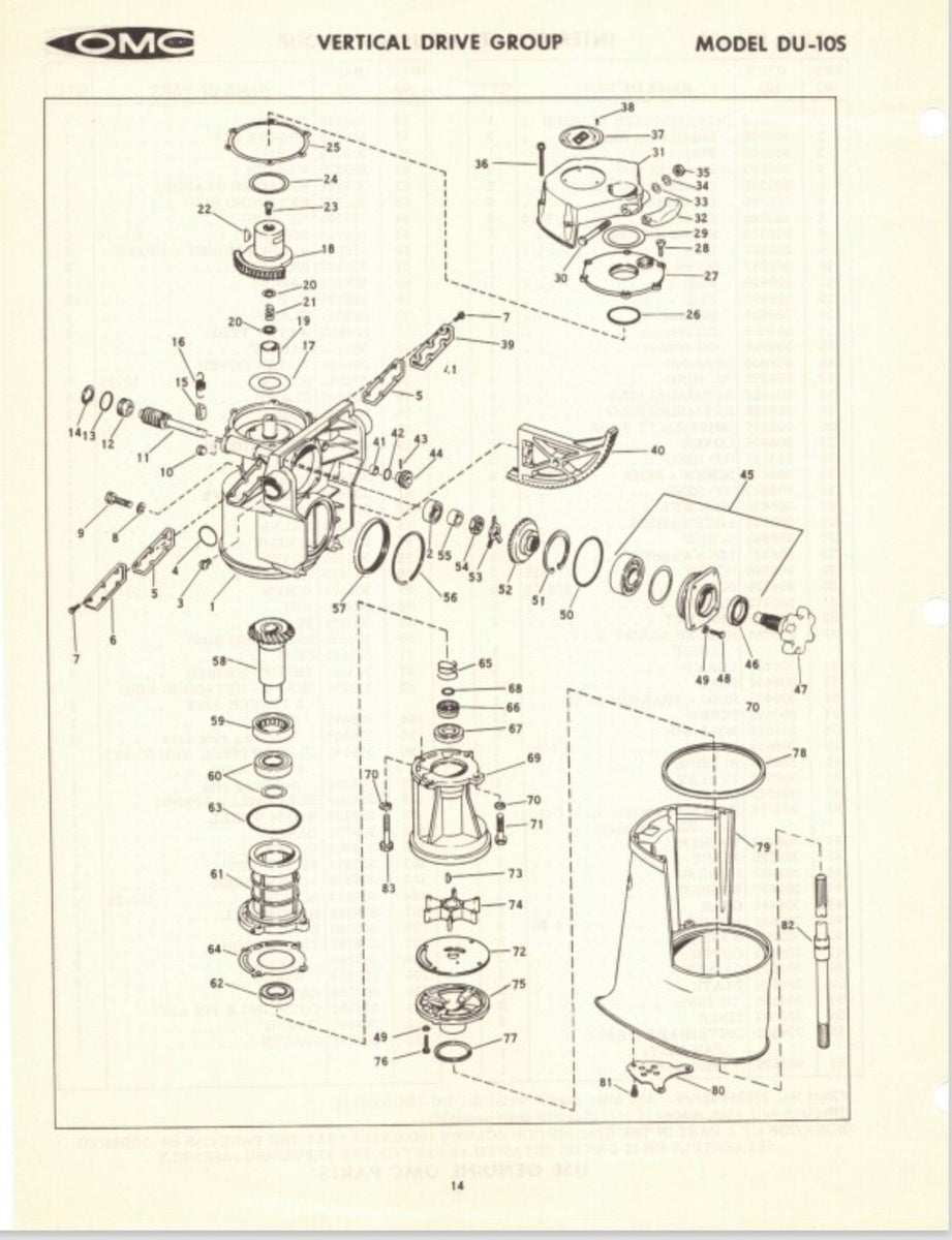 1962 OMC Model DU-10S Parts Catalog – Pine Lake Parts